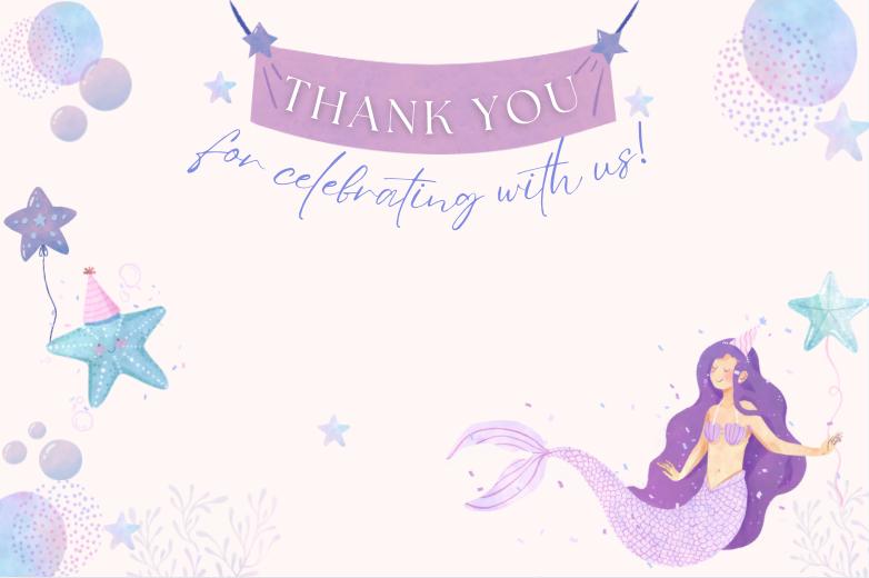 Mermaid Bowling Party Template Bundle – Invite, Thank You Card ...