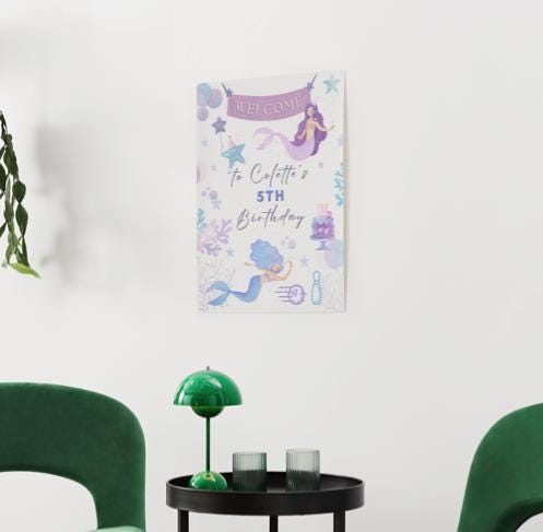 Mermaid Bowling Party Template Bundle – Invite, Thank You Card ...