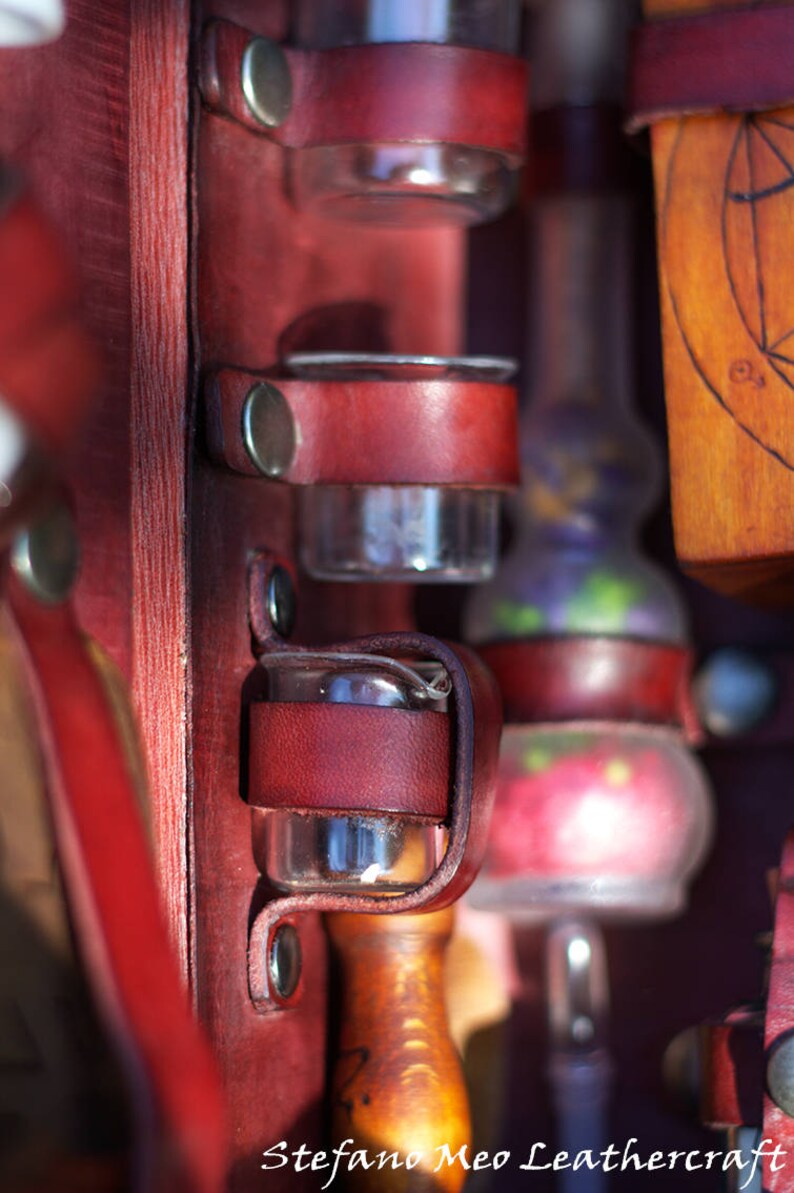 LARP Alchemist kit Handmade Portable Leather Alchemic lab | Etsy