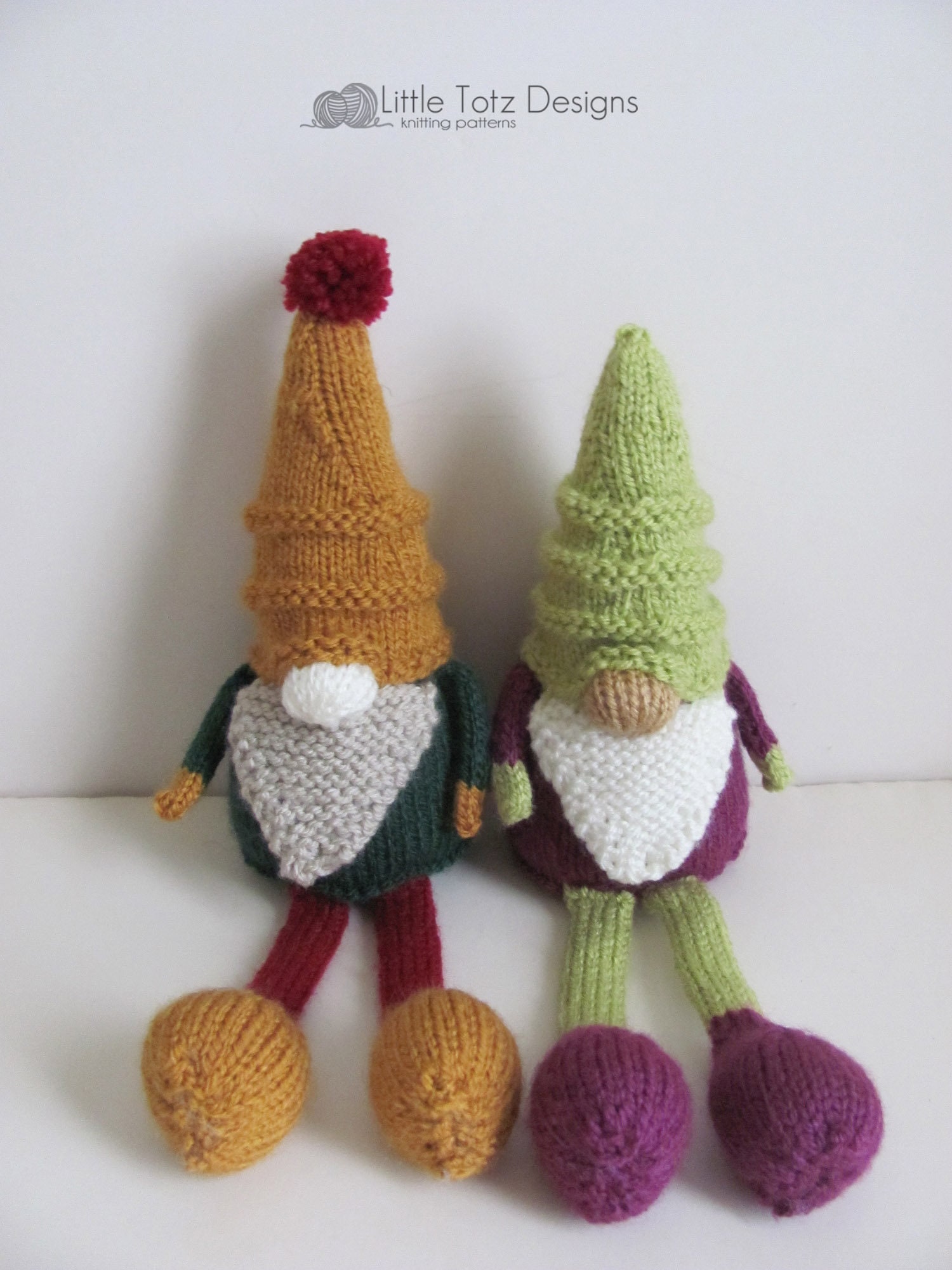 Shelf Sitter Gnome Pattern Soft Knit Toy Tutorial Knitting | Etsy