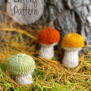 Mushroom - Knitting Pattern, Ornament, Knit in the Round, DK Yarn, PDF ...