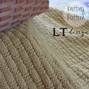 Blanket KNITTING Pattern/basket Weave/throw/ Worsted Weight Yarn/ Easy ...
