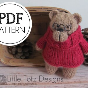 Little Buddy Bear Pattern, Soft Knit Toy, Tutorial, Knitting Pattern ...