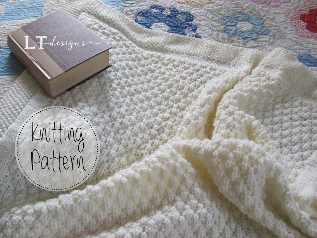 Blanket KNITTING Pattern/afternoon Nap/throw/ Worsted Weight Yarn/ Easy ...