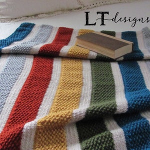 Callie's Blanket/throw KNITTING PATTERN/ Worsted Weight Yarn/ Easy to ...