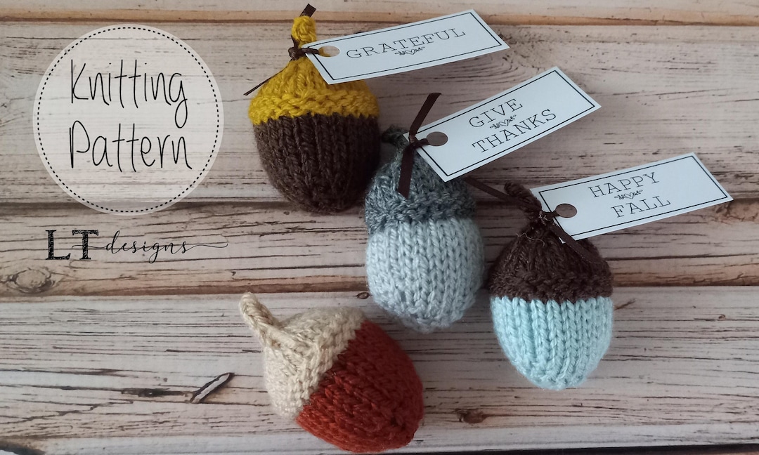 Little Acorn - Knitting Pattern, Knit in the Round, DK Yarn, PDF File ...