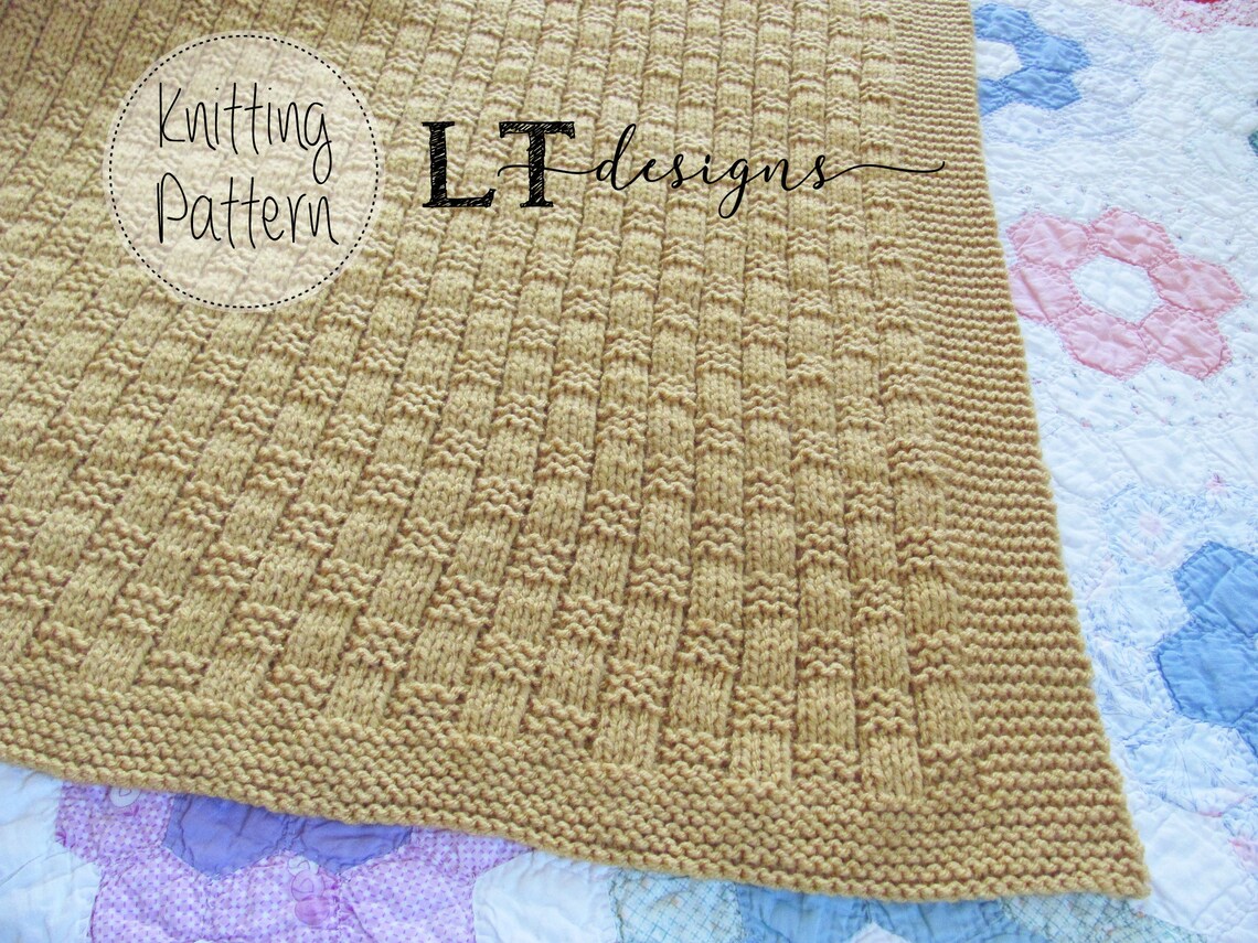 Blanket KNITTING Pattern/basket Weave/throw/ Worsted Weight - Etsy