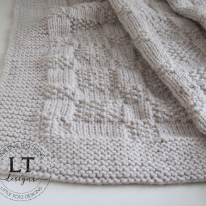 Textured Squares Blanket/throw KNITTING PATTERN/ Worsted Weight Yarn ...