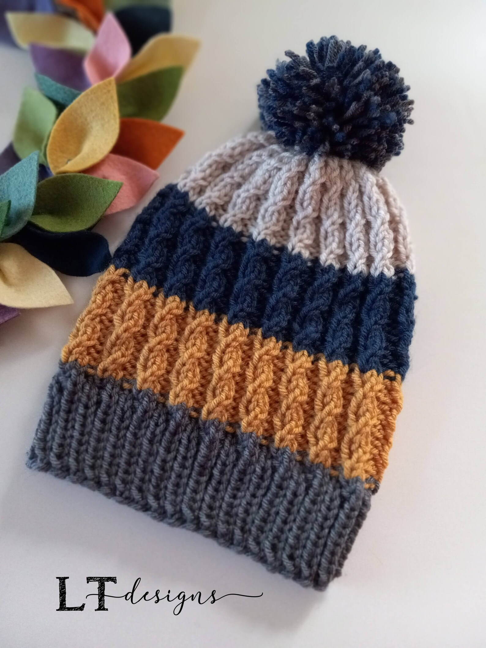 Yardley Knit Hat Pattern 3 Sizes Worsted Weight Yarn PDF - Etsy