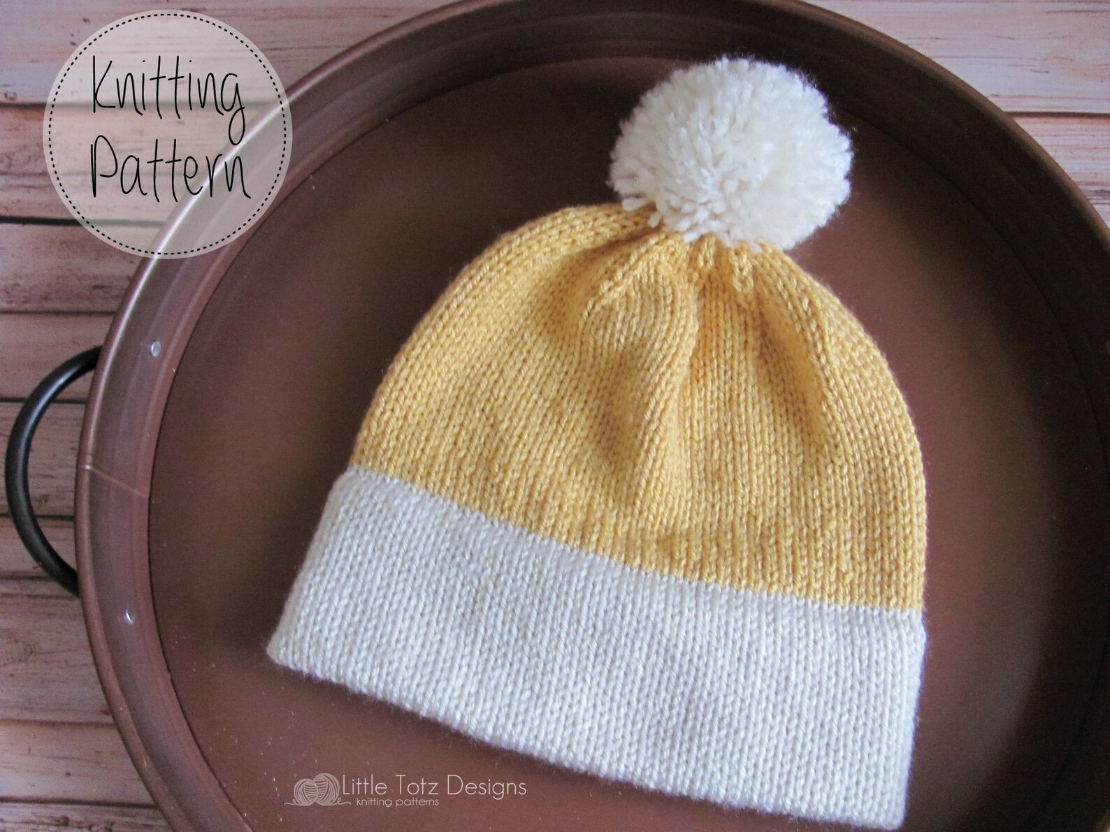 Double Brim Knit Hat PATTERN - 3 Sizes - Adult, Child and Toddler - PDF ...