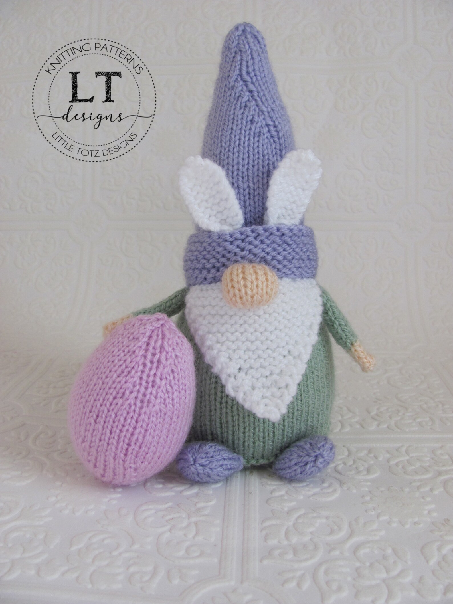 Bunny Gnome and Easter Egg Pattern Soft Knit Toy Tutorial - Etsy