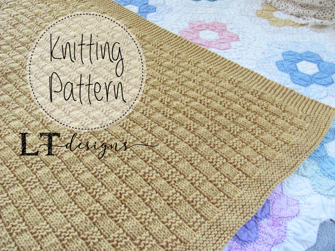 Blanket KNITTING Pattern/basket Weave/throw/ Worsted Weight - Etsy