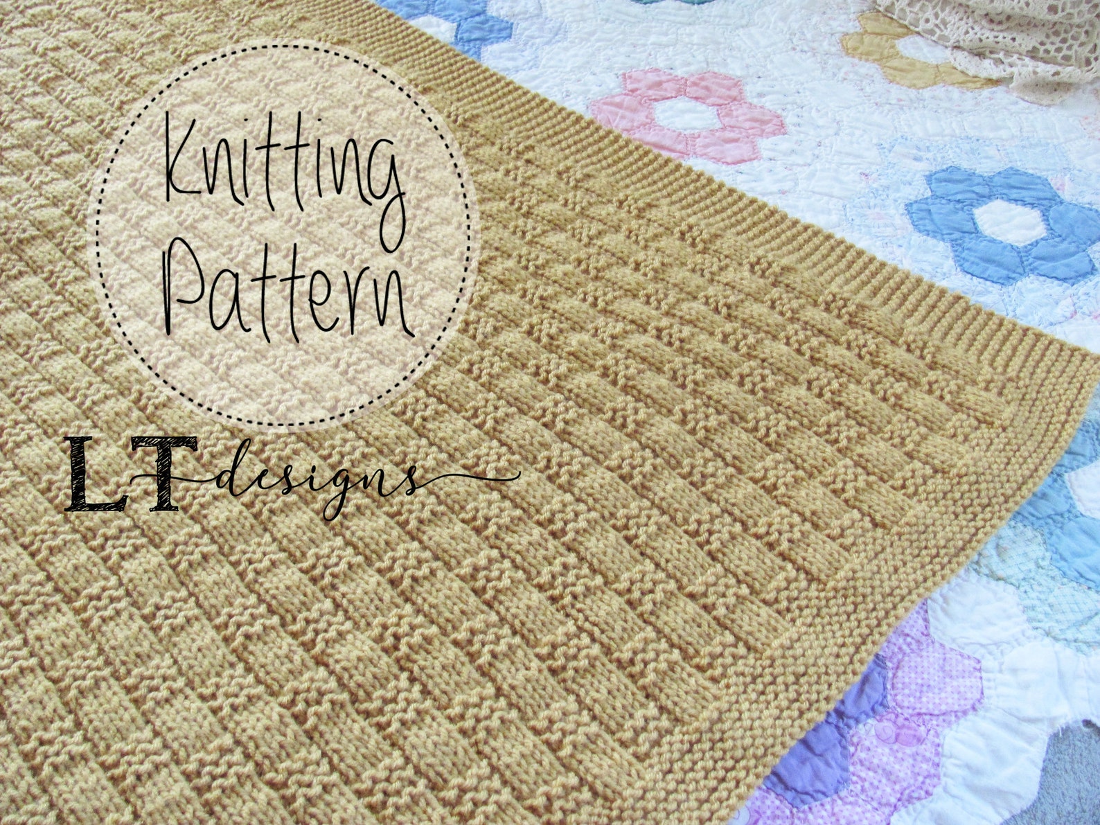 Blanket KNITTING Pattern/basket Weave/throw/ Worsted Weight - Etsy