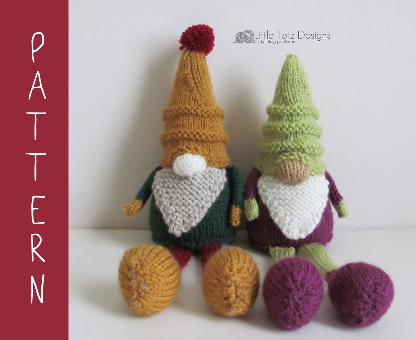 Shelf Sitter Gnome Pattern Soft Knit Toy Tutorial Knitting | Etsy