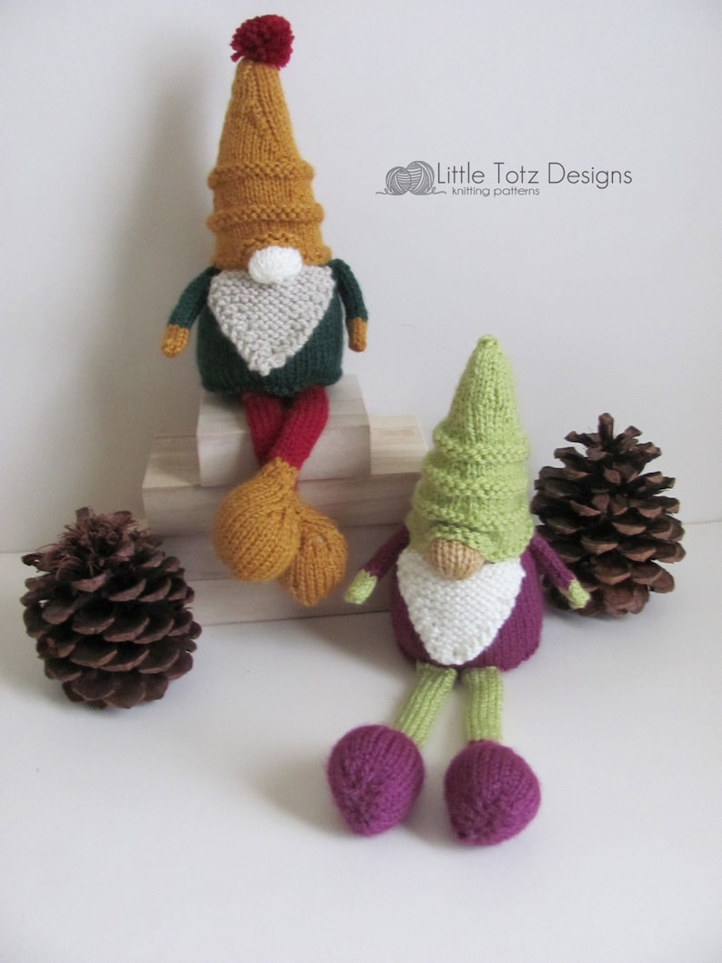 Shelf Sitter Gnome Pattern, Soft Knit Toy, Tutorial, Knitting Pattern ...
