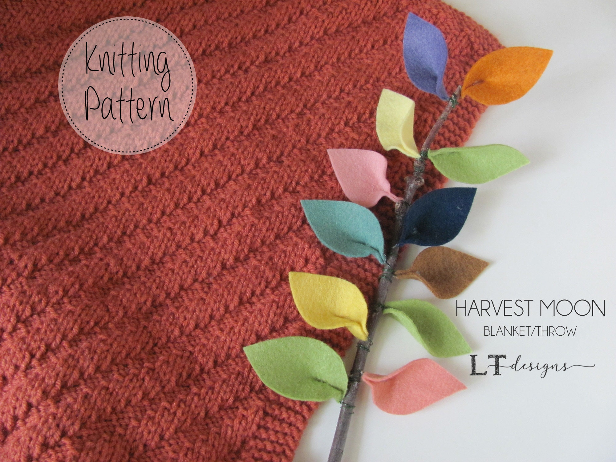 Harvest Moon Blanket KNITTING Pattern/texture Knit/throw/ - Etsy