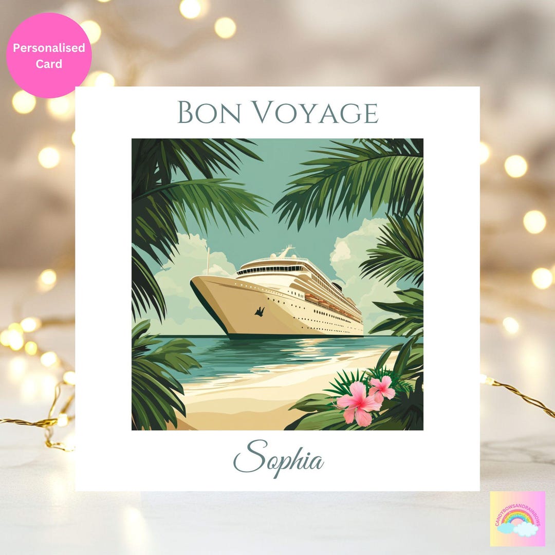 Personalized Bon Voyage Cruise Ship Card - New Job, Safe Travels - Etsy UK