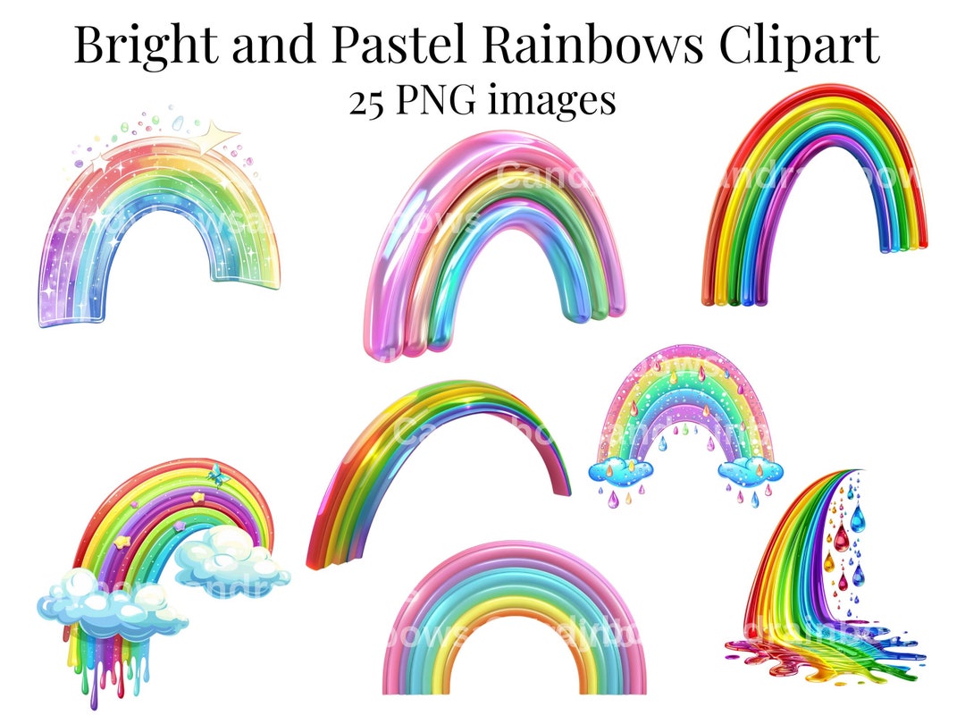 Colourful Rainbows Clipart - Rainbow PNG Clipart - for Commercial Use ...