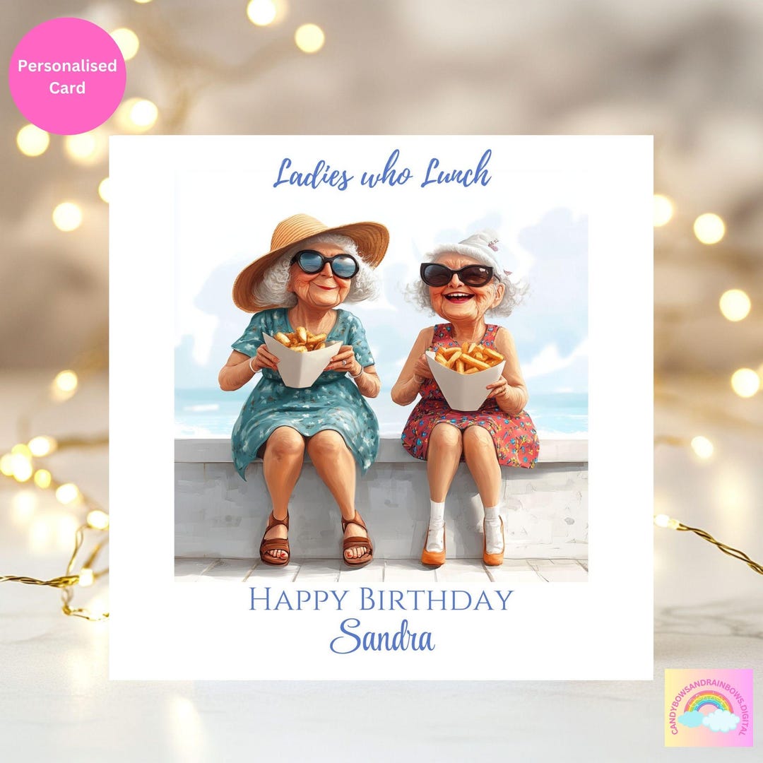 Personalised Funny Old Ladies Birthday Card - Beautiful Funny and Cute ...