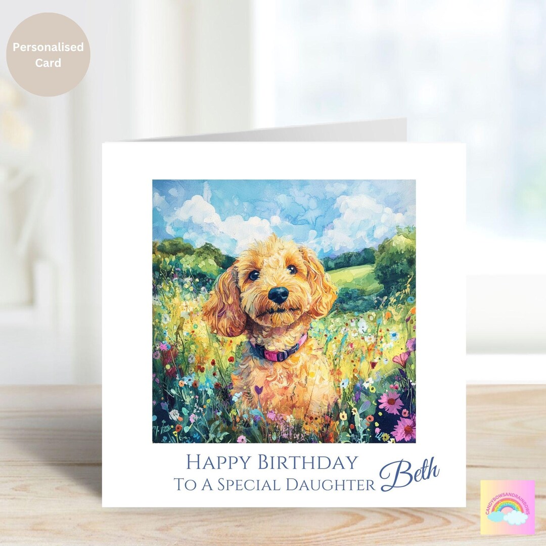 Personalised Cavapoo Birthday Card - Cute Cavapoo Birthday Card ...