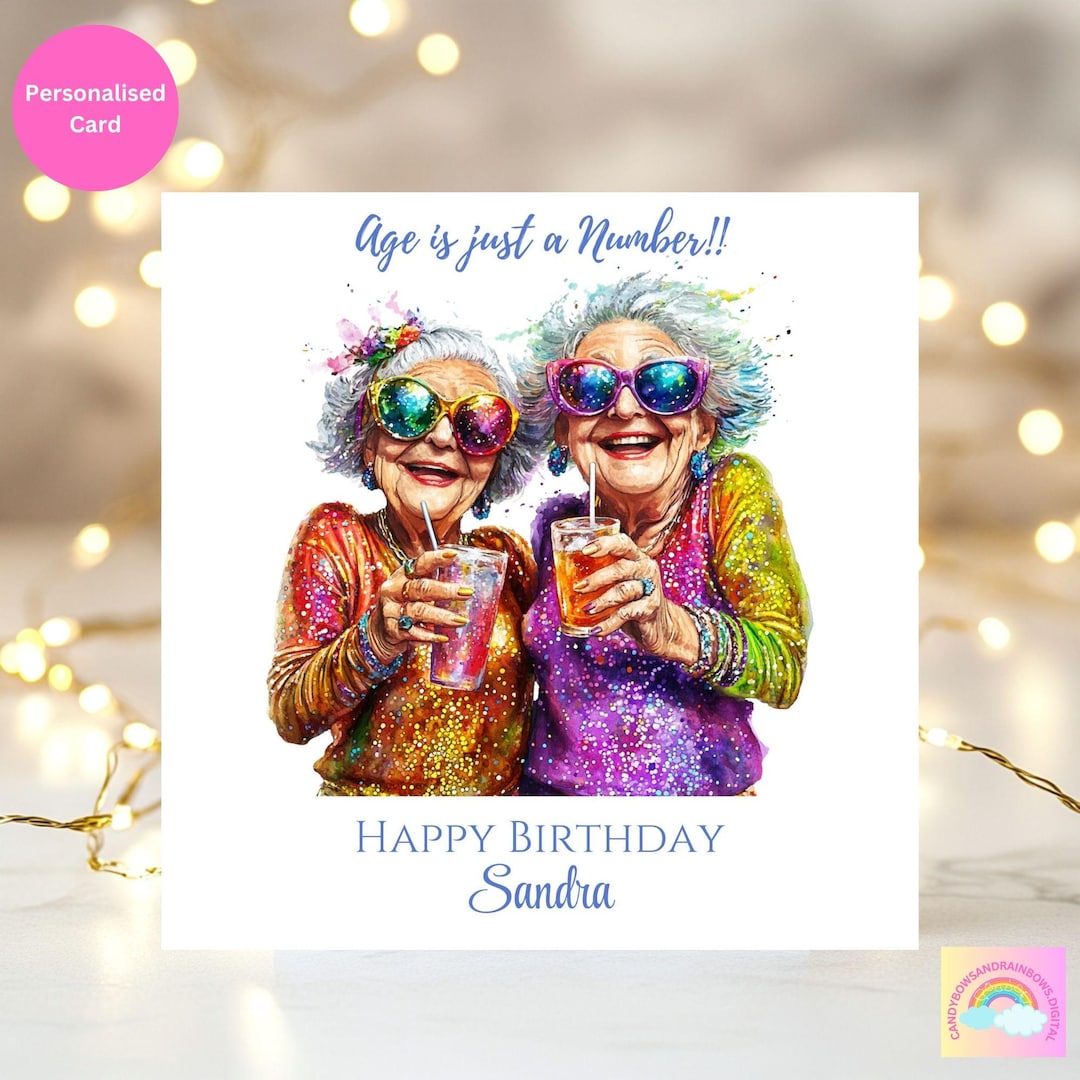 Personalised Funny Old Ladies Birthday Card - Beautiful Funny and Cute ...