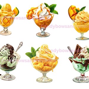 Cute Ice Cream Sundaes Clipart - 21 Files - PNG Clipart - for ...