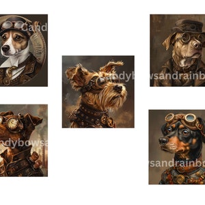 Steampunk Dogs Clipart - PNG Clipart - for Commercial Use - Etsy