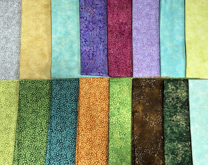 Artisan Spirit Shimmer Fabric Lot by Deborah Edwards / Northcott - 16 3 ...
