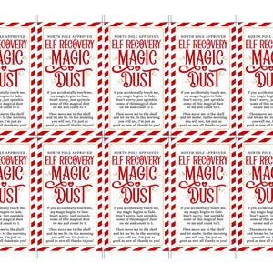 Elf Magic Dust Tag: Christmas Elf Recovery (printable Digital Download ...