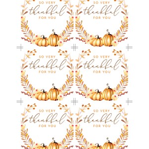 Editable Thanksgiving Gift Tag: Thankful Pumpkin Design (digital ...