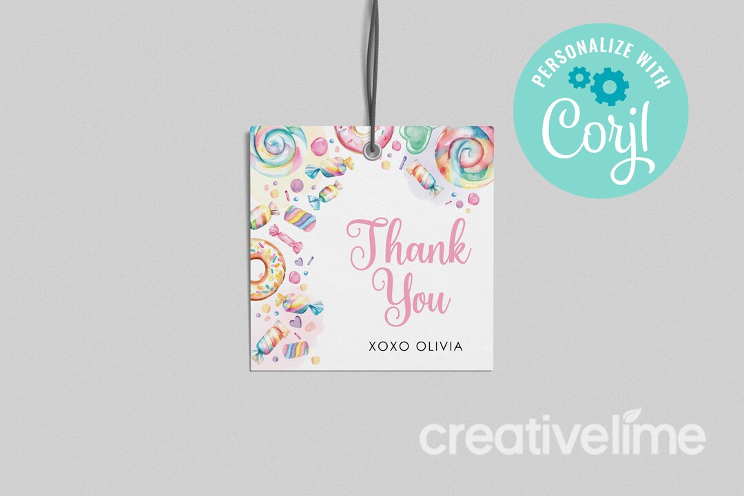 EDITABLE, INSTANT DOWNLOAD Two Sweet, Sweet One Birthday Favor Tag ...