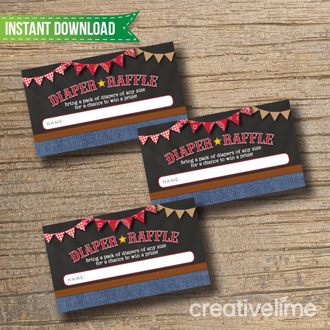 Diaper Raffle Tickets Diaper Raffle Tickets Baby Shower Insert Diaper ...