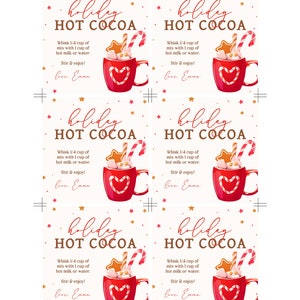 Editable Holiday Hot Cocoa Gift Tag: Printable Christmas Mix ...