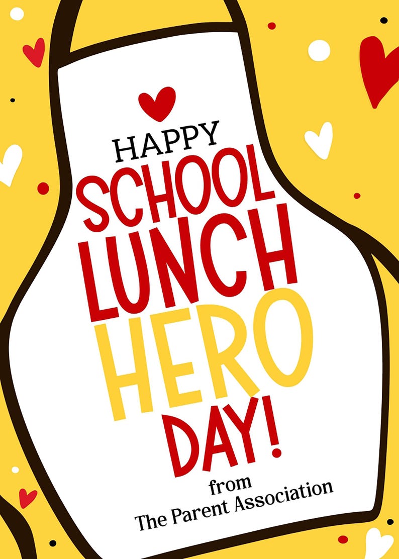Lunch Hero Day Gift Tag | School Staff Appreciation (editable CORJL ...