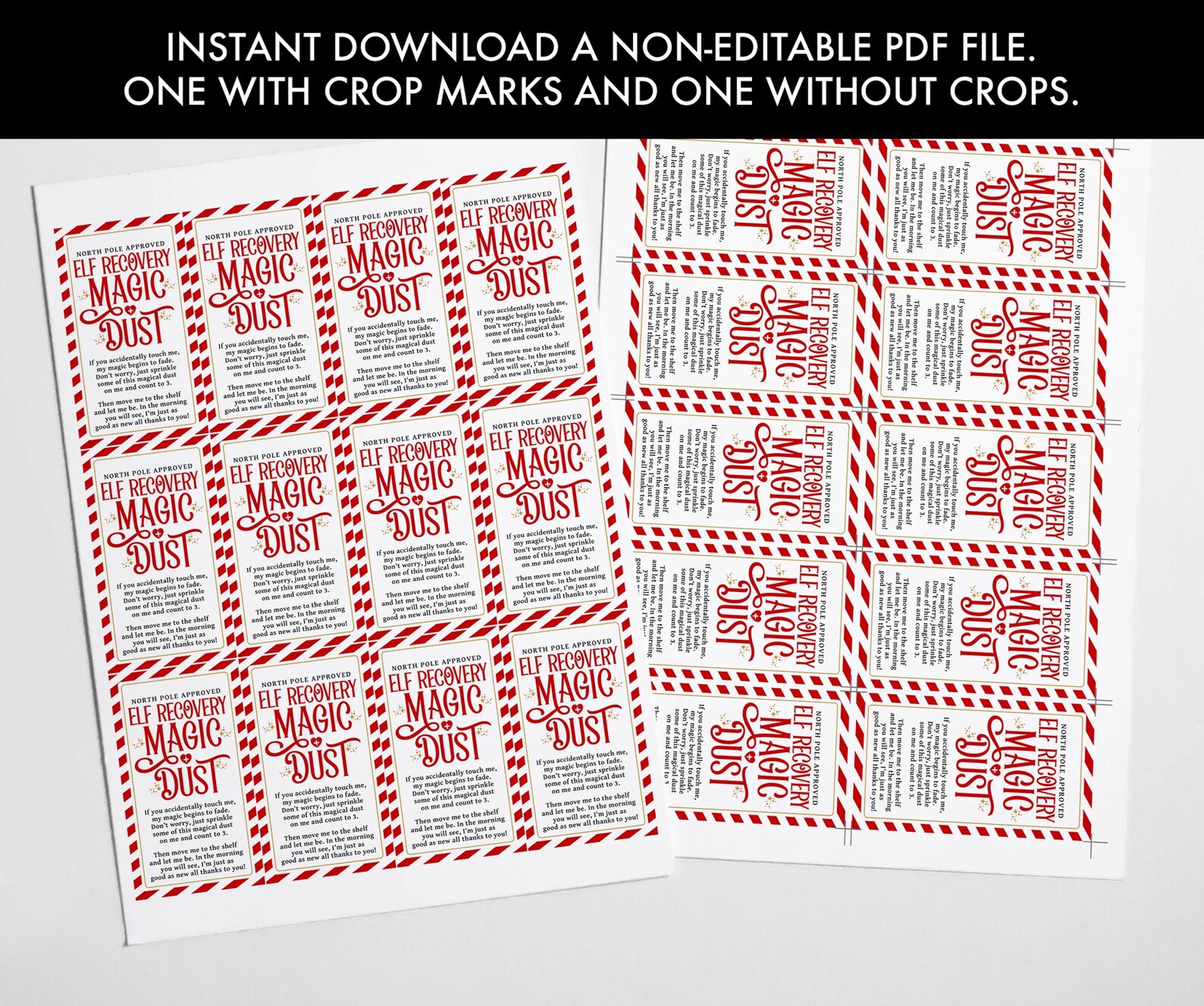 Elf Magic Dust Tag: Christmas Elf Recovery (printable Digital Download ...
