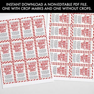 Elf Magic Dust Tag: Christmas Elf Recovery (printable Digital Download ...