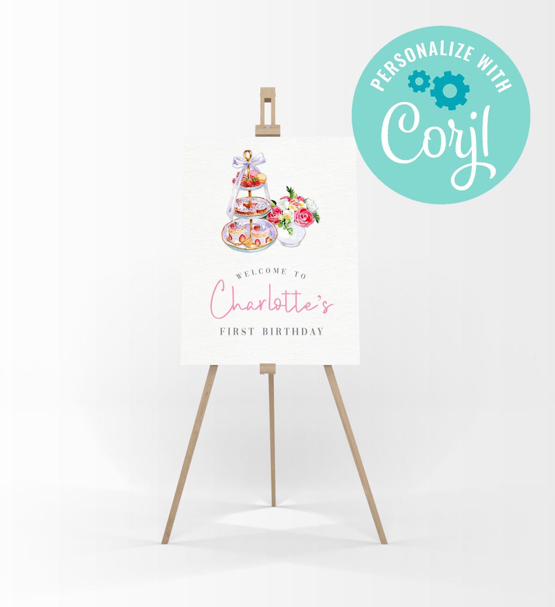 Tea Party Sign, Birthday Par-tea, Tea Time, Garden Tea High Tea Sign ...