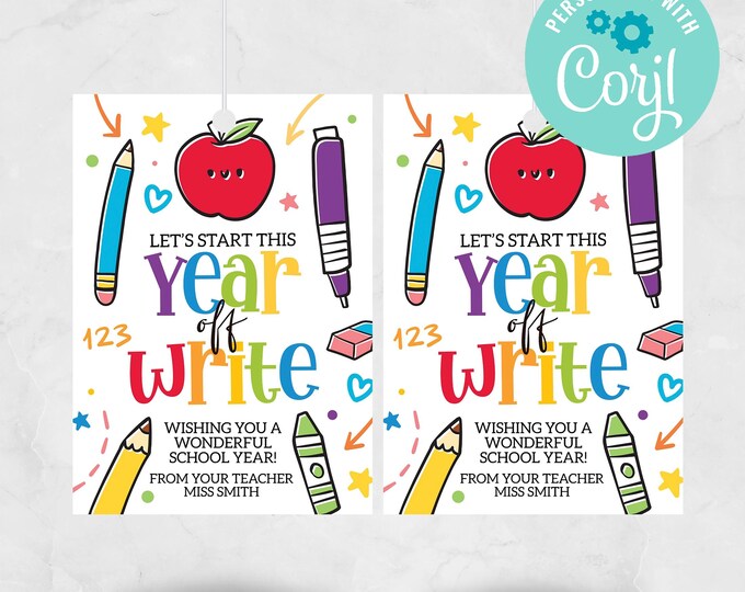Welcome Back to School Teacher Gift Tag | Let's Start the Year off ...