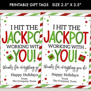 Editable Employee Christmas Gift Tag | Holiday Coworker Appreciation ...