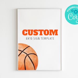 Basketball Party Signs, Basketball Birthday Signage, Basketball Game ...