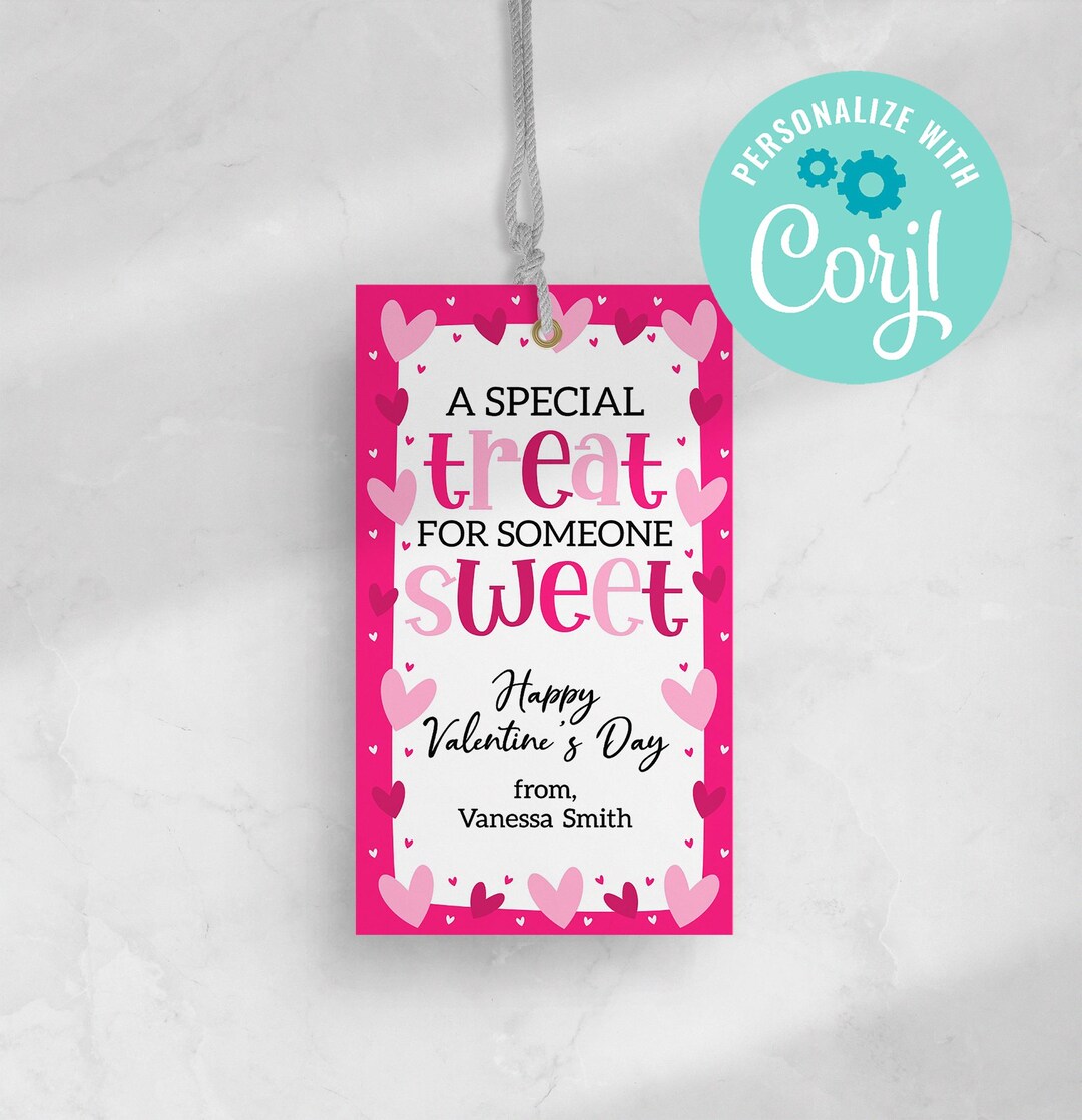 Editable Valentine's Day Gift Tag, Special Treat (instant Download) - Etsy