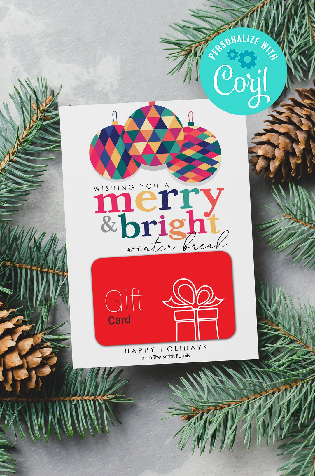 EDITABLE, INSTANT DOWNLOAD Printable Wishing You a Merry and Bright ...