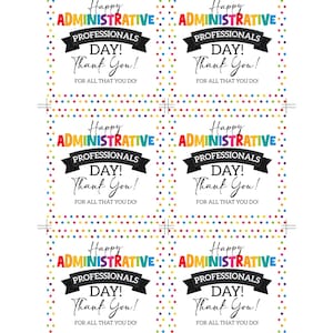 EDITABLE INSTANT DOWNLOAD Happy Administrative Professionals Day Tag ...