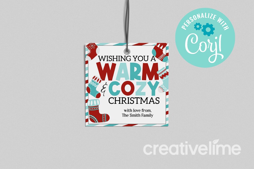 EDITABLE, INSTANT DOWNLOAD Wishing You a Warm and Cozy Christmas ...