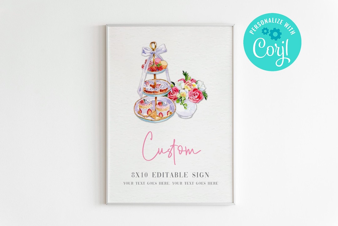 Tea Party Party Sign, Tea Party Birthday Par-tea, Tea Time, Garden Tea ...