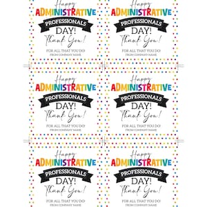 EDITABLE INSTANT DOWNLOAD Happy Administrative Professionals Day Tag ...