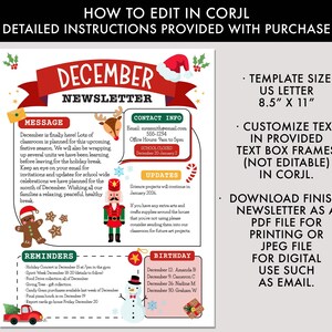 Editable December Classroom Newsletter: Winter School Update (corjl ...