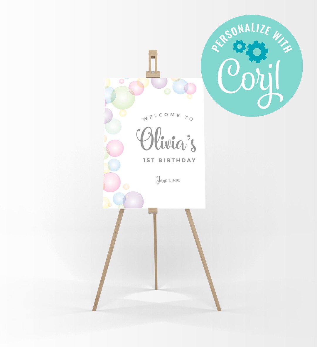 EDITABLE, INSTANT DOWNLOAD Bubbles Birthday Party Signs, Bubbles Party ...