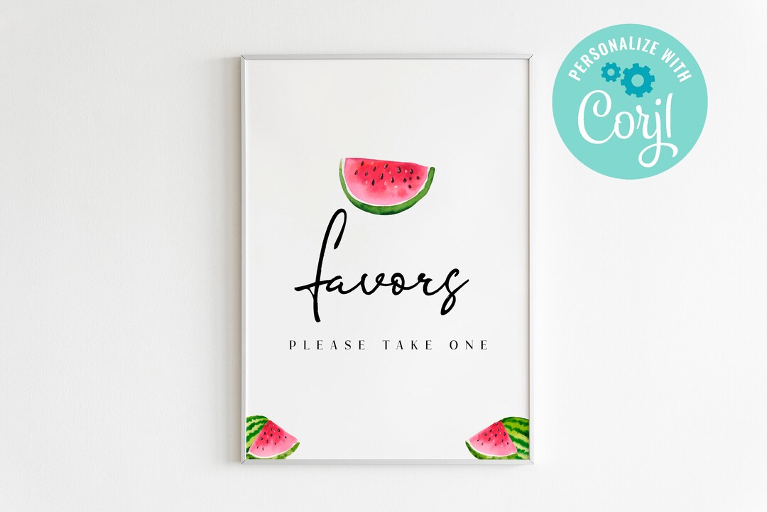 EDITABLE, INSTANT DOWNLOAD Watermelon Party Signs, Watermelon Theme ...