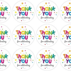 Printable Thank You Favor Tags - Instant Download, Favor Bag Tags ...